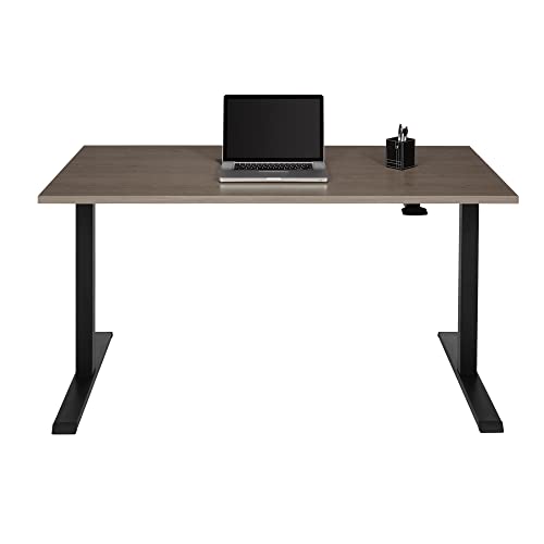RealspaceĀ® Magellan 60"W Pneumatic Height-Adjustable Standing Desk, Gray