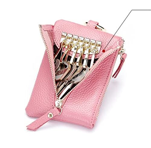 ZLXDP Ladies Men's Mini Key Wallet Multifunctional Zipper Coin Purse (Color : Black, Size