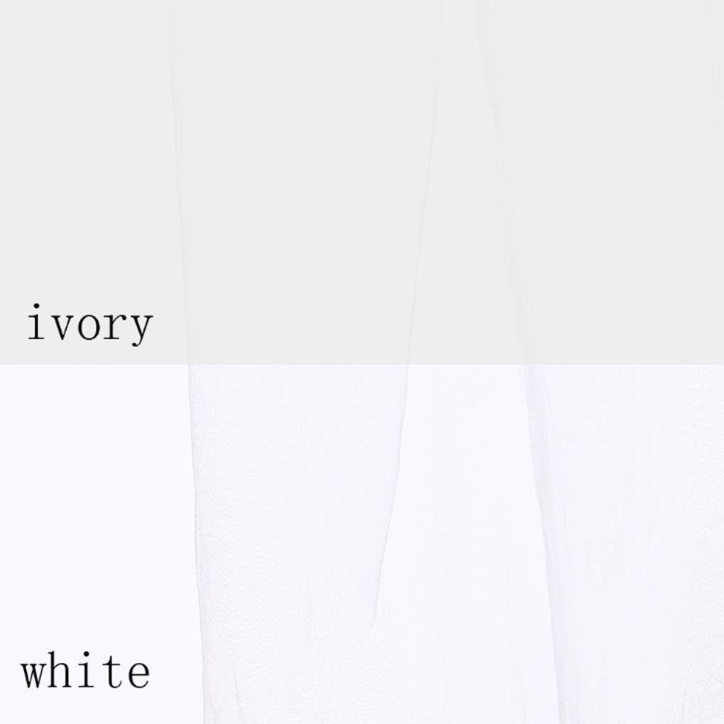 Olbye Women’s Wedding Veil 108 Inch Cathedral Veil Single Tier 1T Long Veils for Brides Soft Sheer Ivory Veil (Light Ivory)