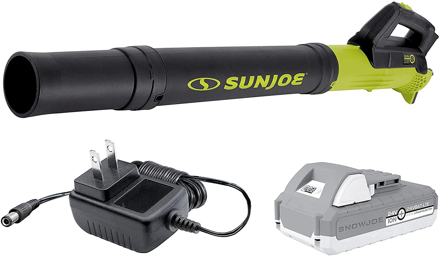Sun Joe 24V-TB-LTE-RM 24-Volt Cordless Compact Turbine Jet Blower, Kit (w/2.0-Ah Battery + Quick Charger)
