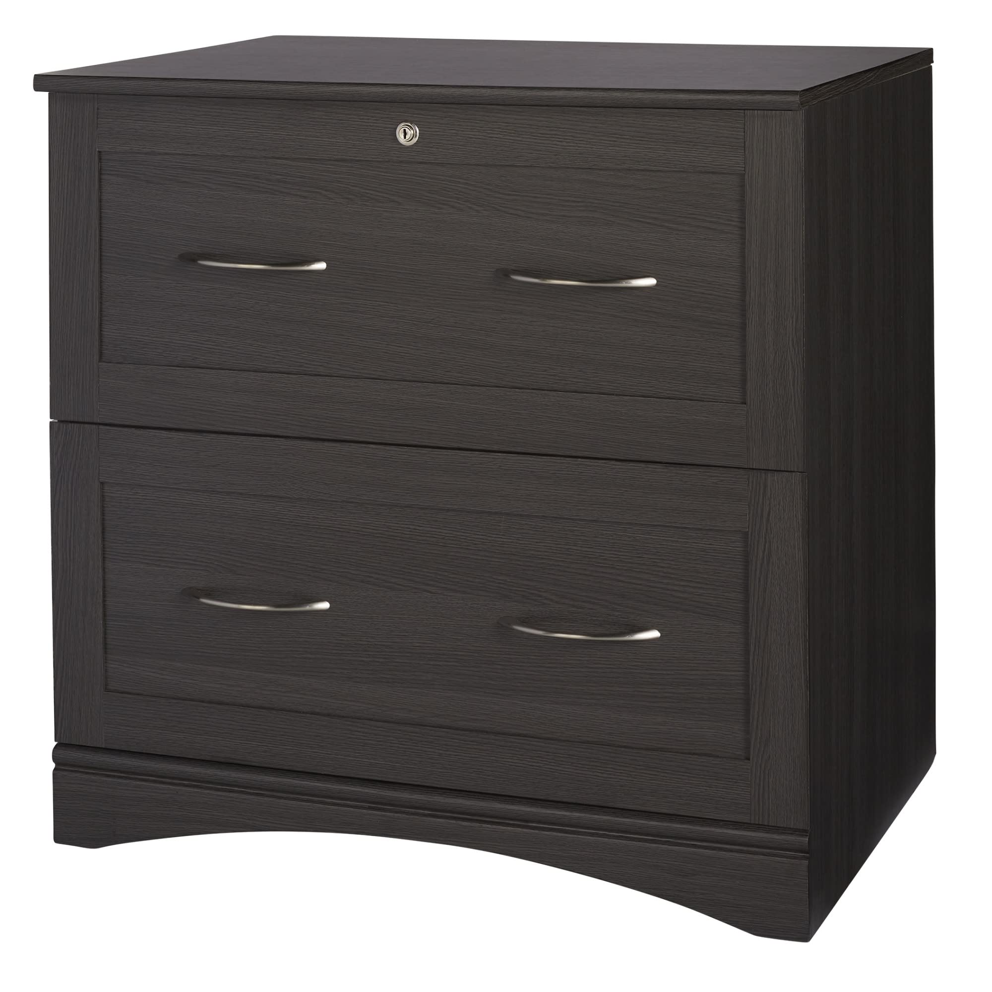 RealspaceĀ® Pelingo 30-1/2"W x 21-13/16"D Lateral 2-Drawer File Cabinet, Dark Gray