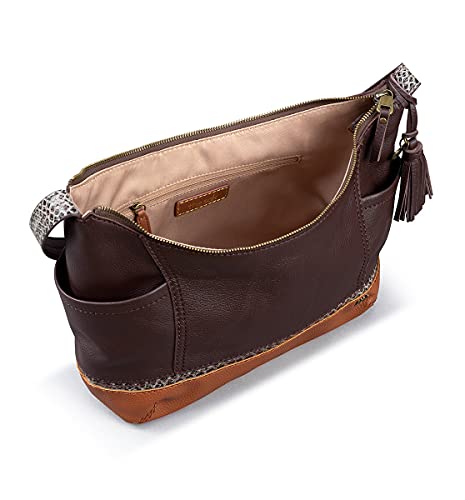 The Sak womens Kendra Leather Hobo, Mahogany Snake Block, One Size US