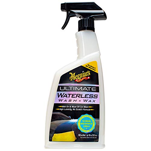Meguiar's Ultimate Waterless Wash & Wax - Scratch-Free Waterless Car Wash That Makes Car Detailing Quick and Easy - 26 Oz