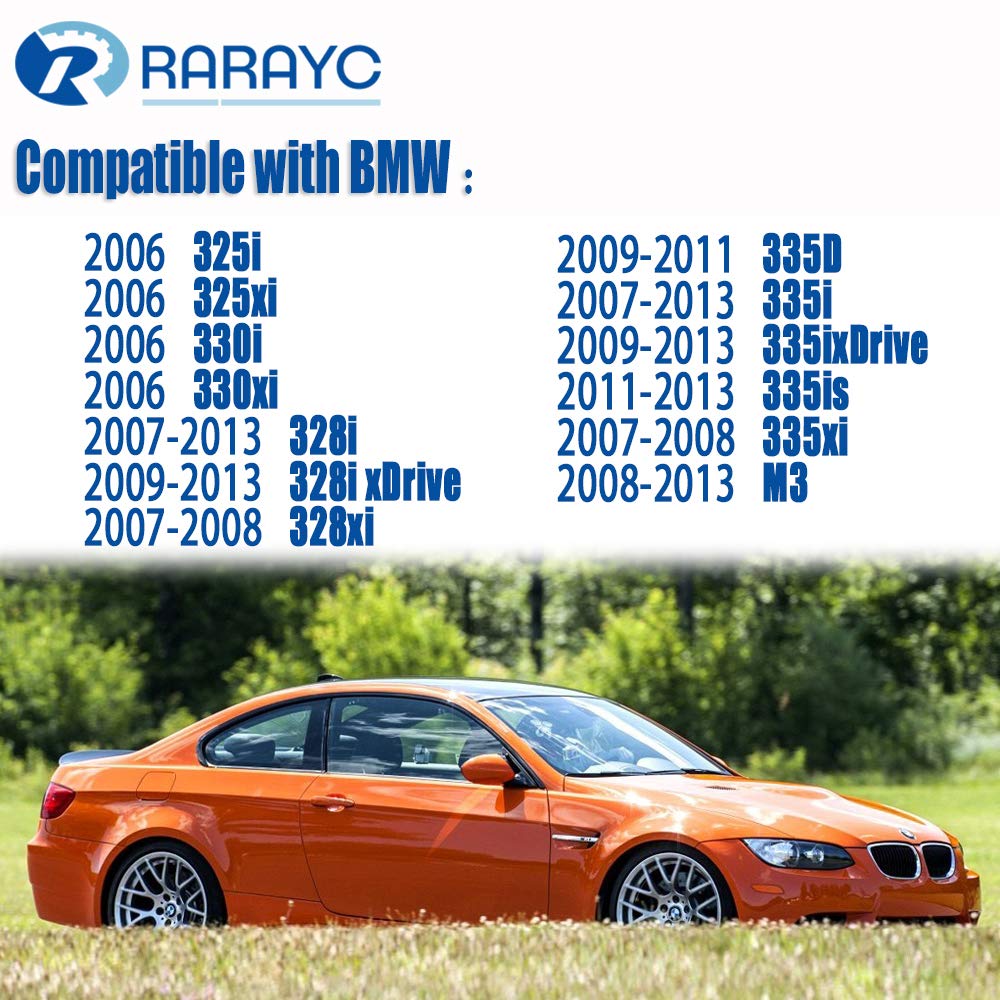 RARAYC Cup Holder Replacement for 2006-2013 BMW Accessories E90 E91 E92 E93 325 328 330 335 M3, Front Left and Black, Replaces 51459173463 with a Dashboard Removal Tool