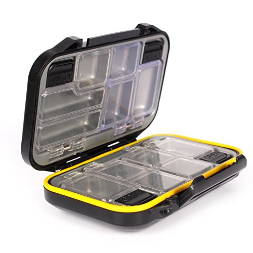 WDSHY 12 Compartments Plastic Fishing Box Bait Two-Color Fishing Tackle Boxes Fish Lures Hooks Storage Accessories (Color : D)