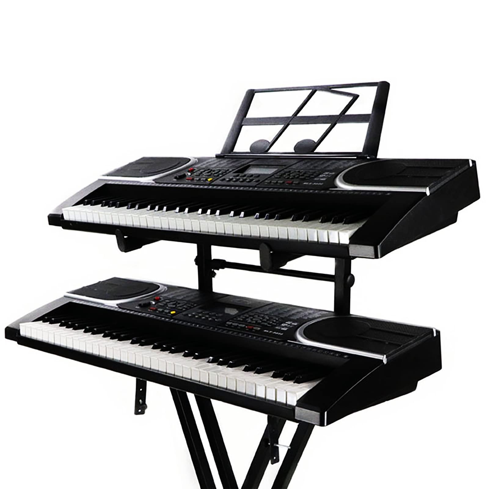 WEEGEEKS Universal Second Tier Stand for Electronic Piano Keyboard Stand Rack Holder Adjustable Height and Width Music Instrument Accessories