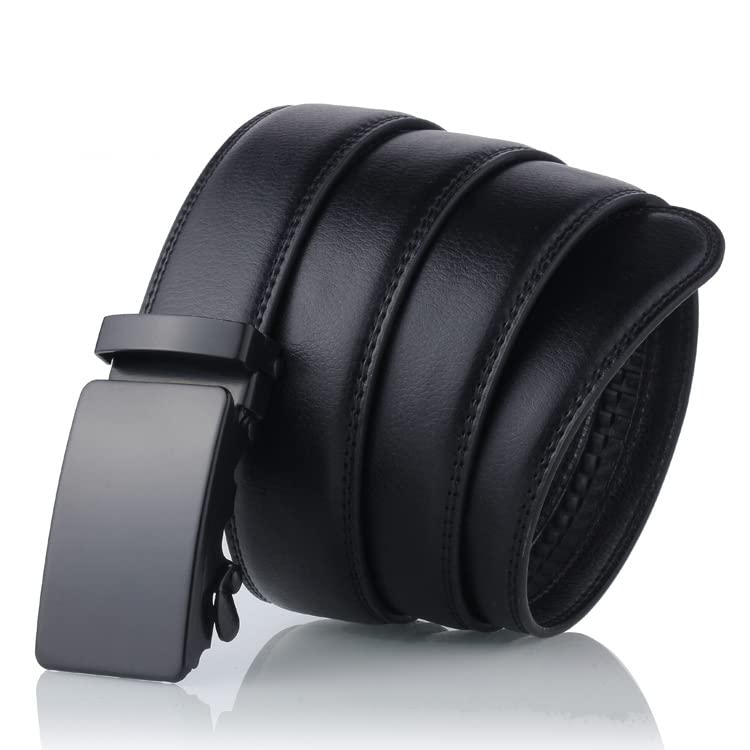 Veltec Leather Adjustable Dress Ratchet Belt for Men, Trim to Fit, Gift Box - Style 2