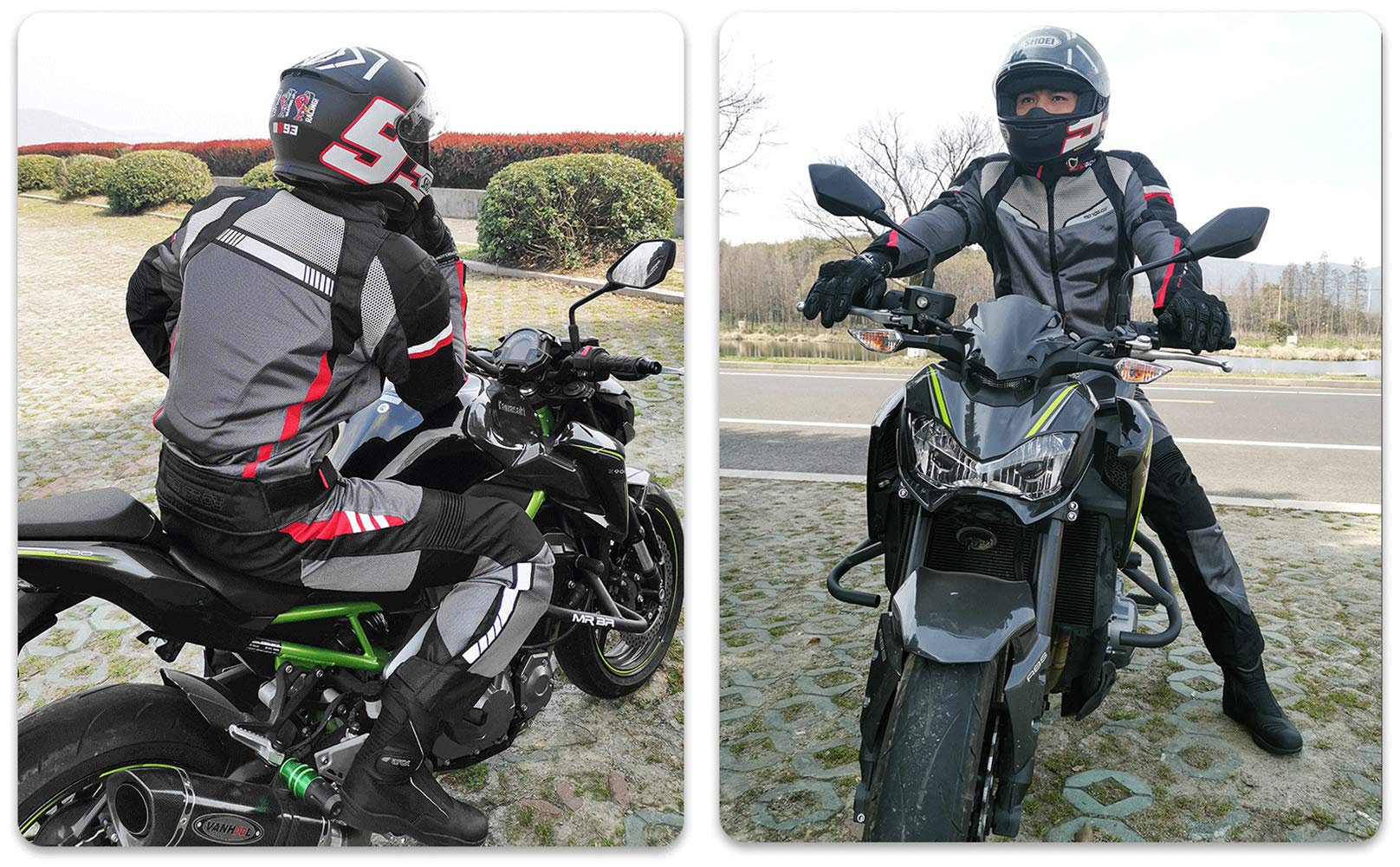 MOTO-BOY Mesh Motorcycle Jacket for Men,Summer Breathable Air Motorbike Riding Jacket with CE Armor for Impact Protection (as1, alpha, m, regular, regular, Black)