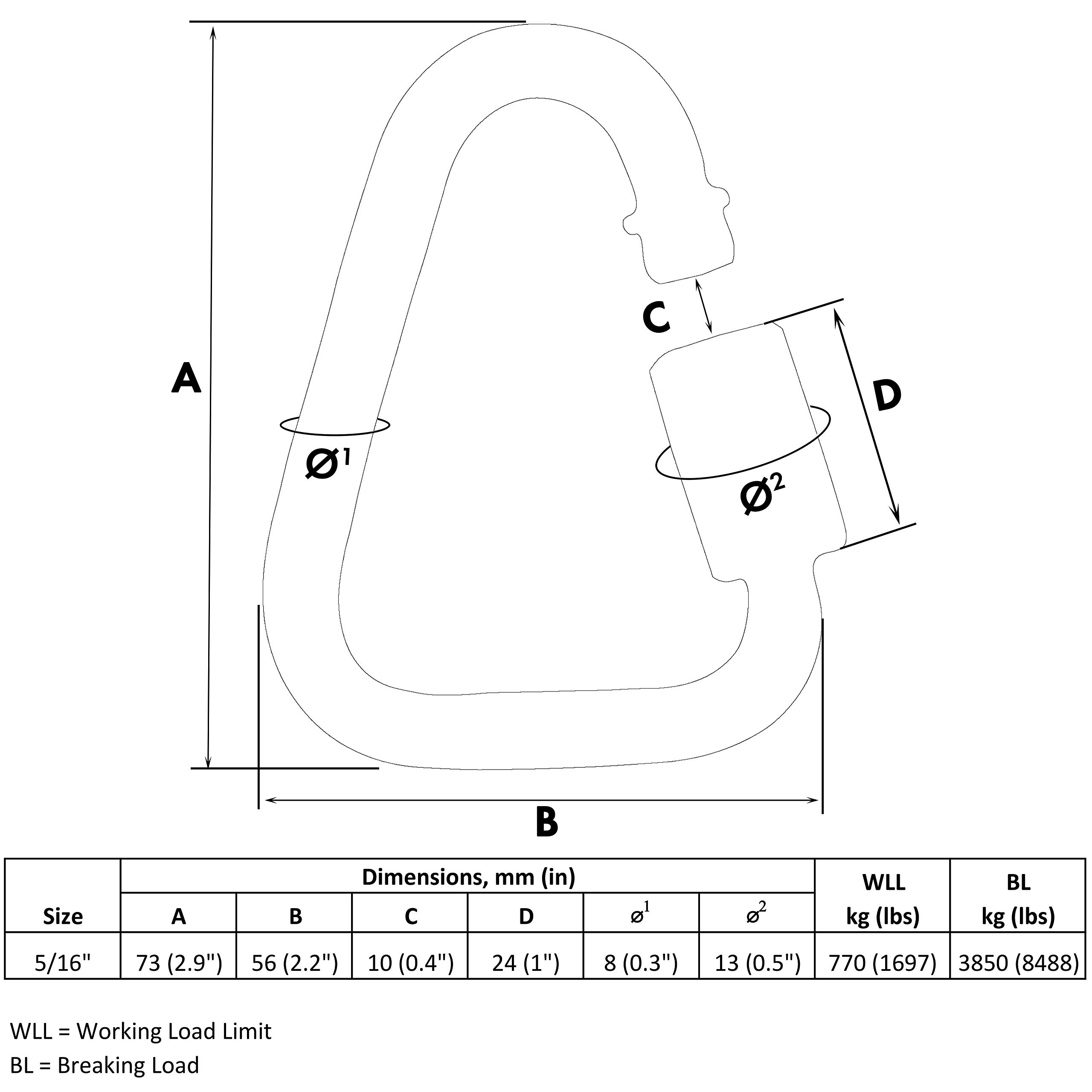 Obstacle Training Course buckle Loops Turn Your Slackline into a Ninja slackline, fits for slacklines up to 2.0'' Large 5/16 Delta Quick Links