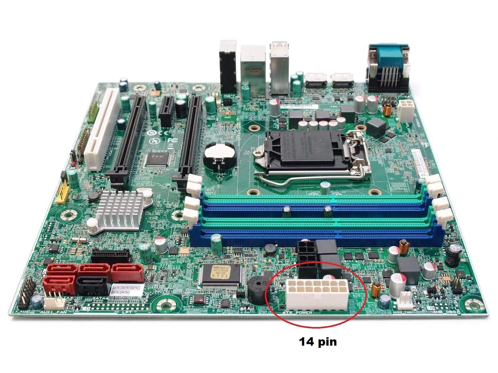 Must Have Gadgets 24 Pin to 14 Pin PSU Main Power Supply ATX Adapter Cable Cable Compatible with Lenovo IBM Motherboards
