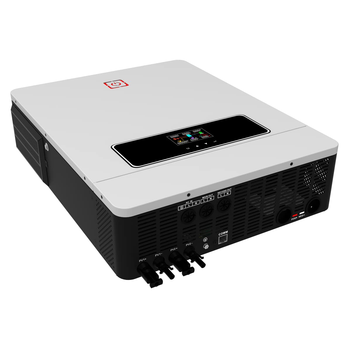 Y&H 8.2KW On/Off Grid Solar Hybrid Inverter Built-in 160A Charge Controller PV Max 500V Input DC48V to AC230V Pure Sine Wave Inverter for Home Energy Storage RV Shed Off-Grid System