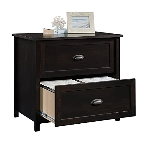 Sauder County Line Lateral File, L: 33.39" x W: 21.97" x H: 30.04", Estate Black Finish