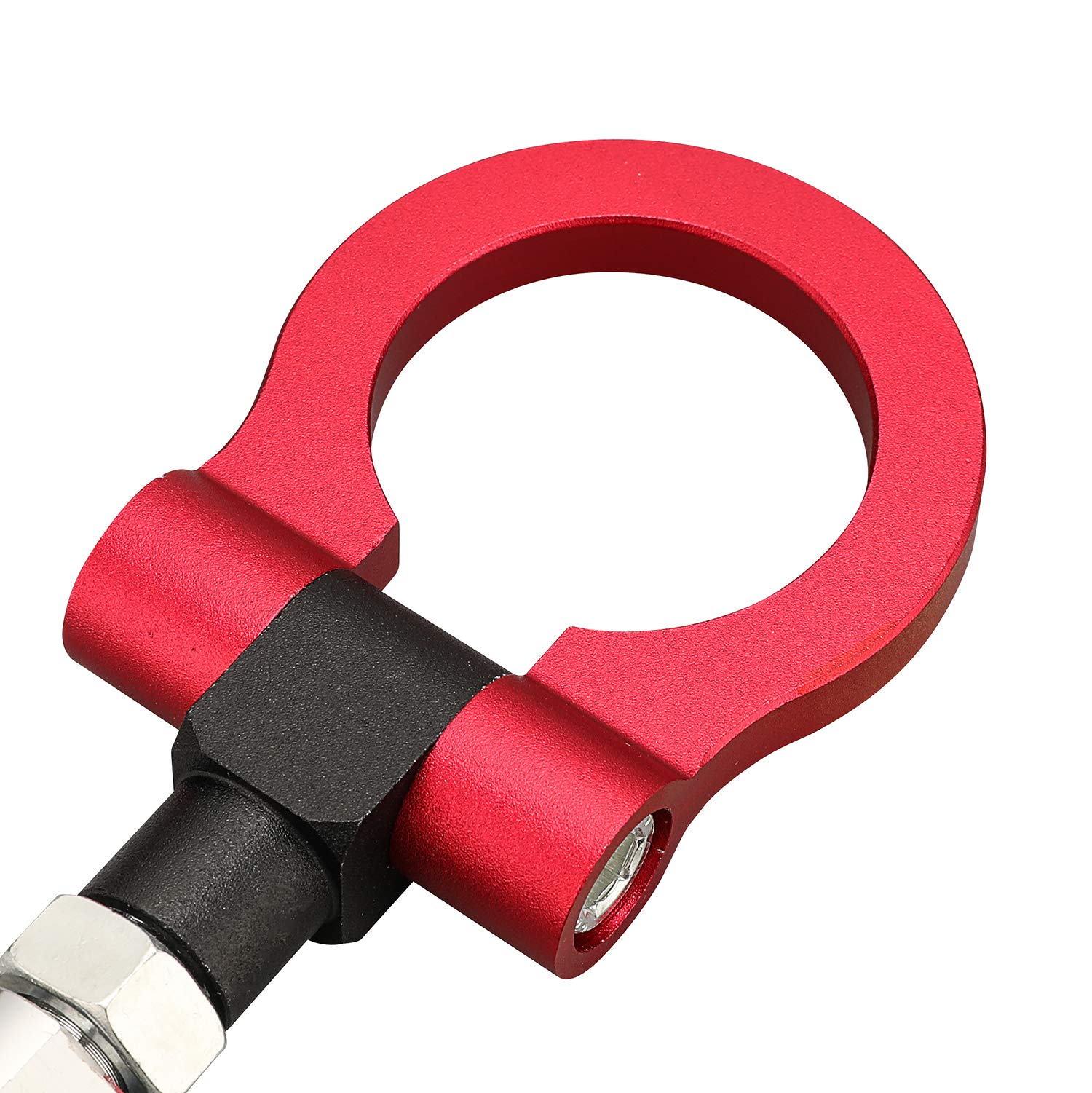 MG Pro-industry Front & Rear Bumper Screw on Tow Hook Kit Heavy Duty for Hyundai Veloster 2012-2017 (Red)