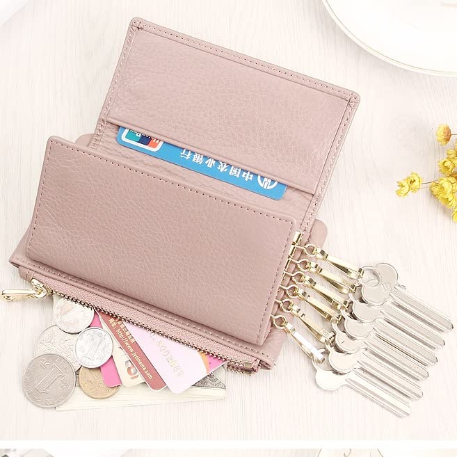 TREXD Coin Purse Women's Key Holder Multifunctional Zipper Key Card Holder Wallet All in 2 in 1
