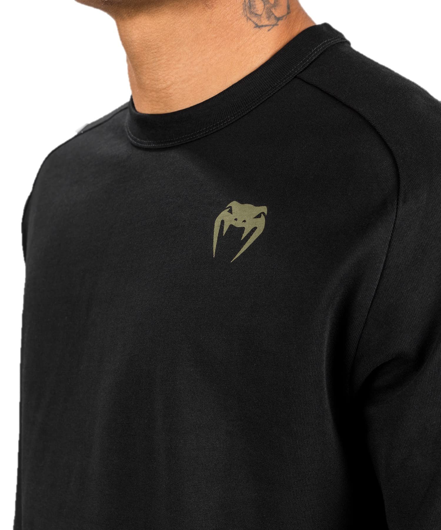 Venum Men's Standard Fangs T-Shirt-Long Sleeves, Black, Large