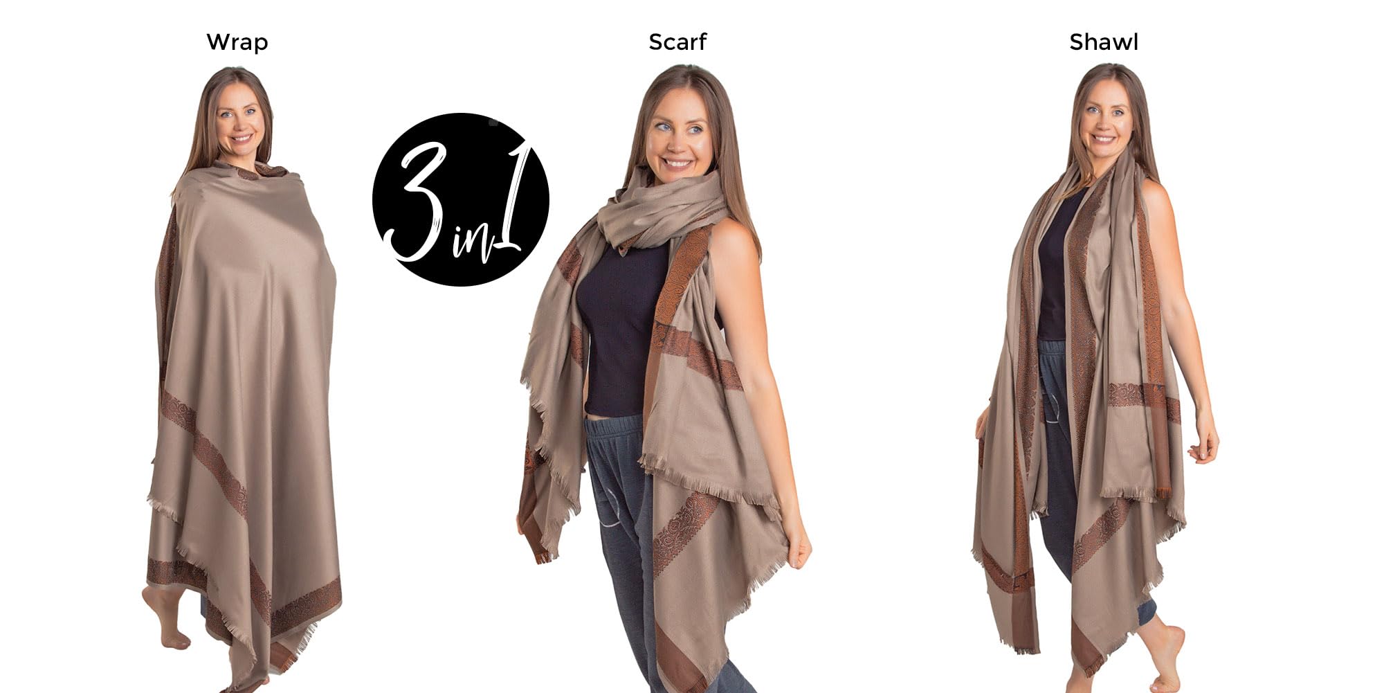 Om Shanti Crafts Meditation Shawl or Meditation Blanket, Wool Shawl/Wrap, Oversize Scarf/Stole. Indian Blanket. Unisex