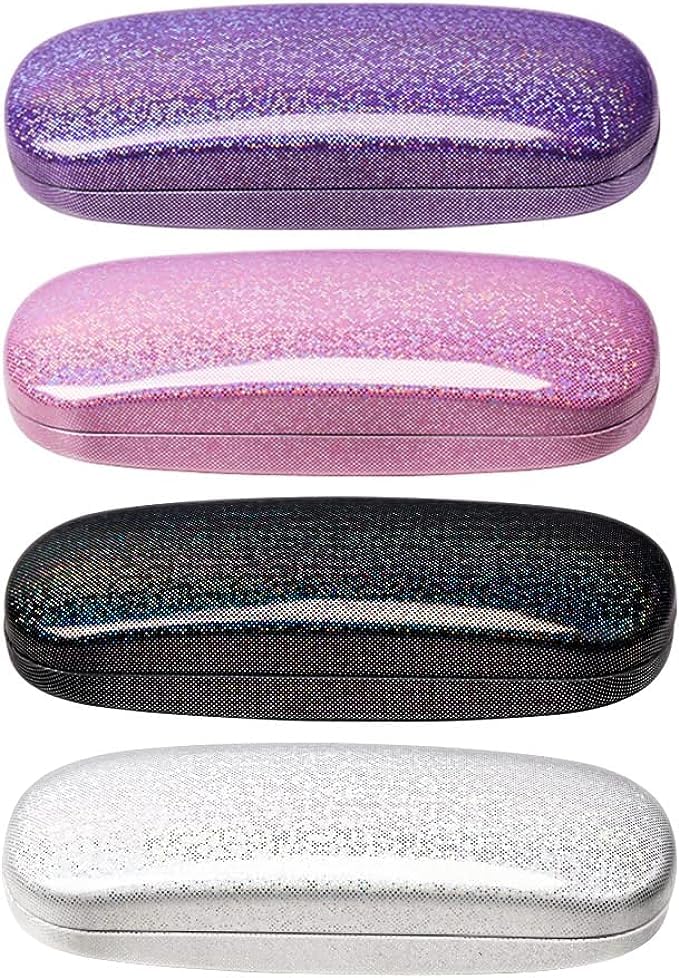 ZONLY Eyeglasses Case,(4 Piece) Unisex Hard Shell Eyeglasses Cases Protective Case For Glasse (Style A)