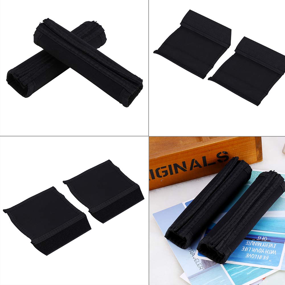 Ruiqas Stroller Handle Covers 1 Pair Baby Pushchair Handle Cover Stroller Handle Grip Bar Anti-slip Cover Pushchair Pram Stroller Cover, Black