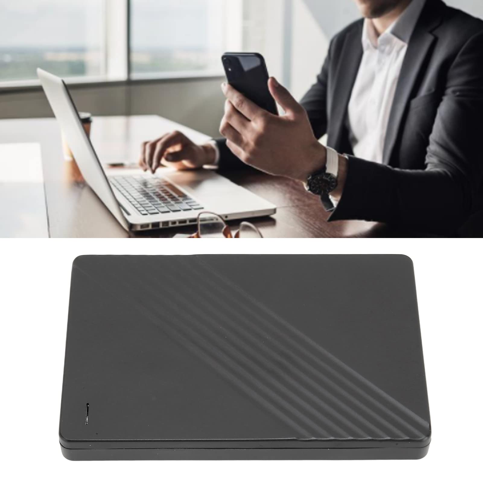 Zunate 2.5 Inch Portable HDD, 5Gbps External Hard Drive, USB 3.0 Ultra Slim Hard Drive External Storage for PC, Laptop, for Win7 Win8 Win10 Vista XP (1TB)