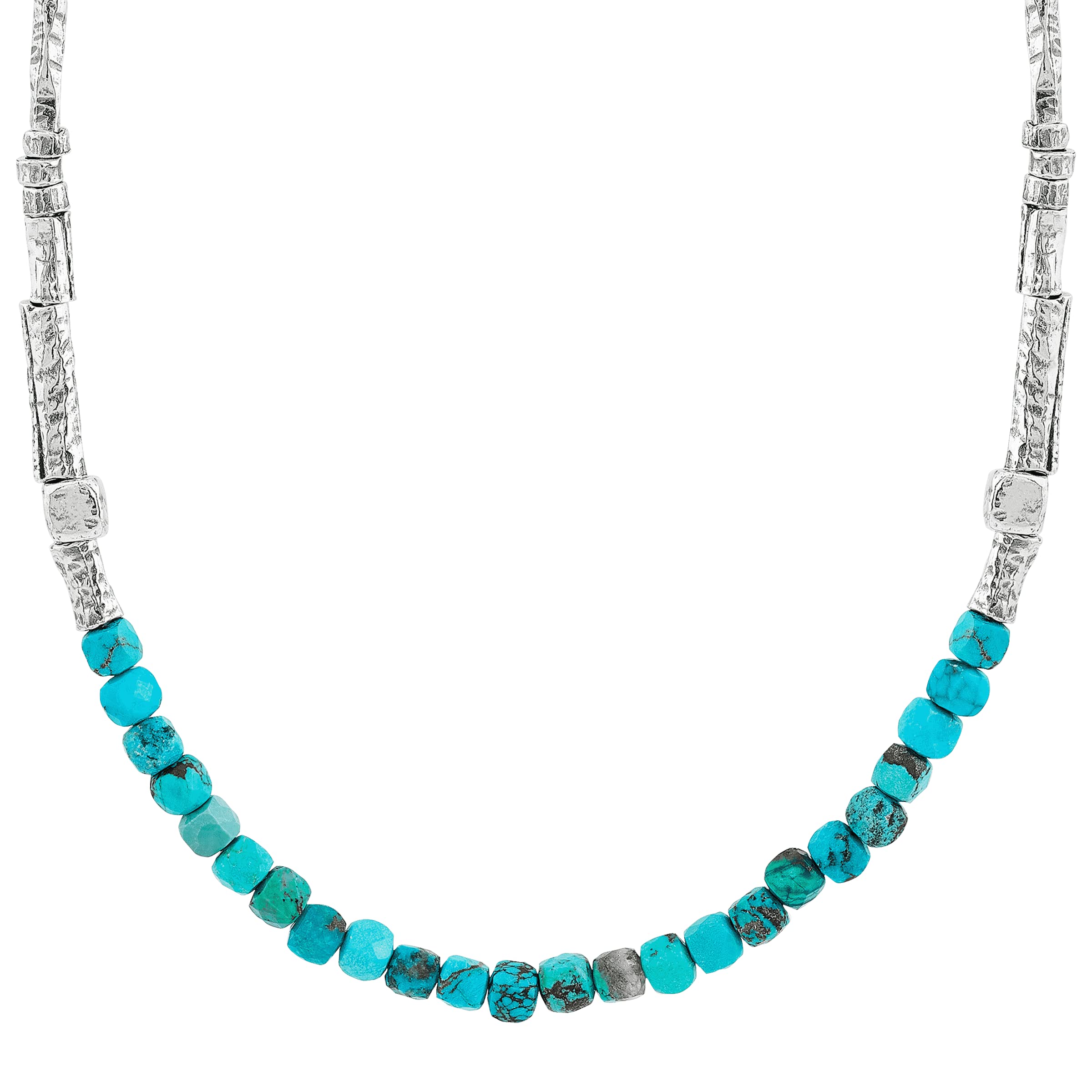 Silpada 'Mystic Beauty' Turquoise and Hematite Necklace in Sterling Silver, 16" + 2"
