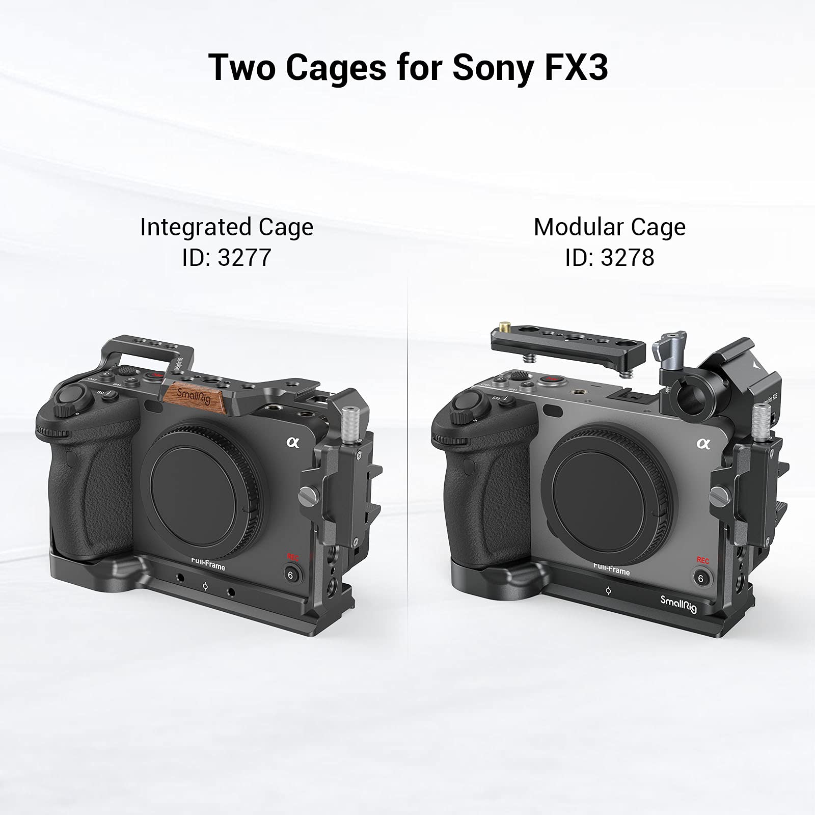 SMALLRIG Full Camera Cage for Sony FX3 (ILME-FX3) / FX30 with Cable Clamp for HDMI, Cold Shoe & NATO Rail - 3277
