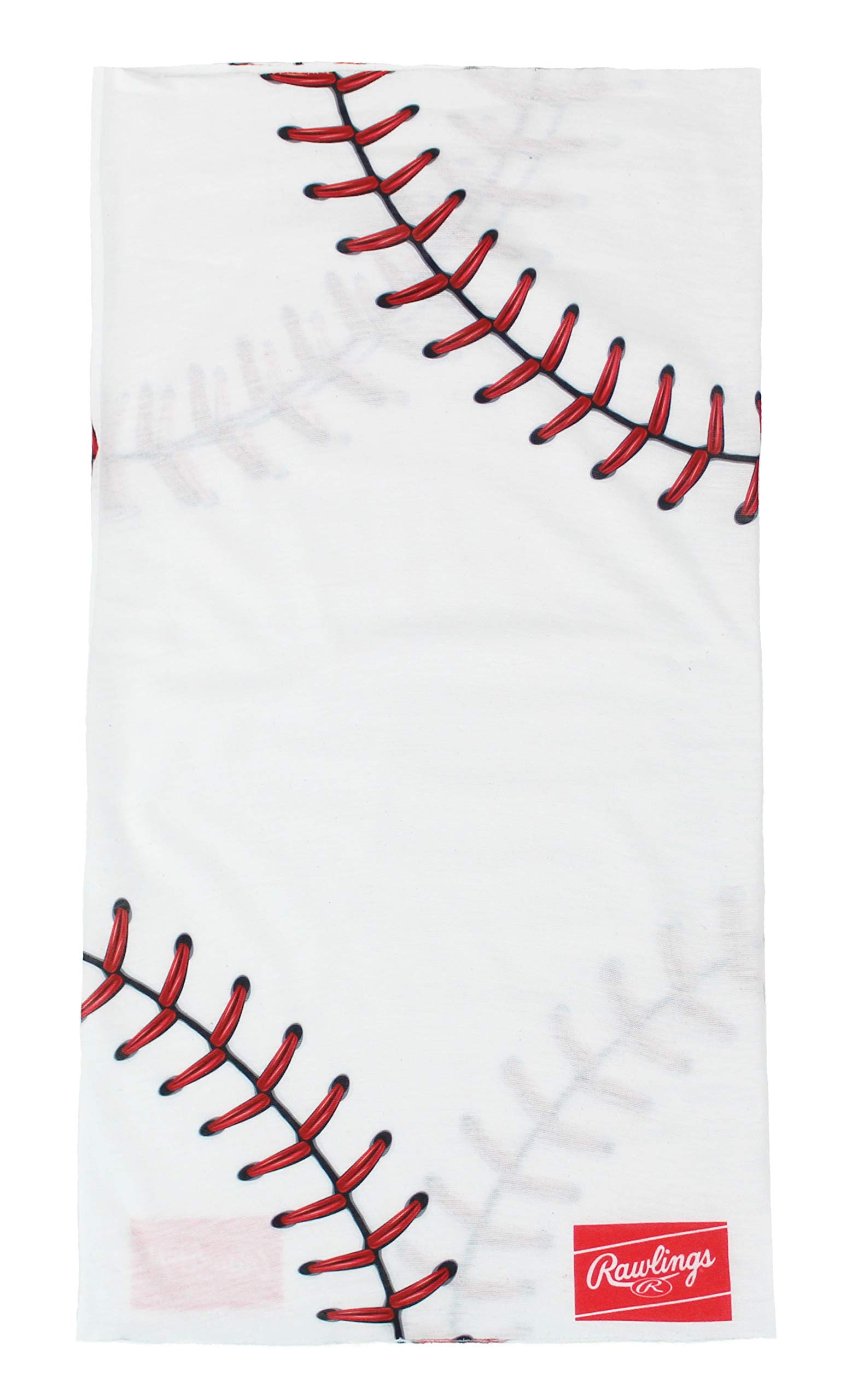 Rawlings Multi-Functional Face, Neck and Head Gaiter - White Baseball Stitched