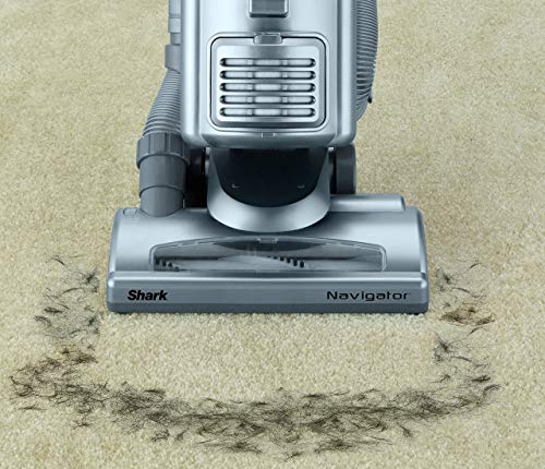 Shark Navigator Upright Corded Bagless Vacuum, Lightweight for Carpet and Hard Floor with Swivel Steering and Pet Accessories (NV22S), Silver (Renewed)