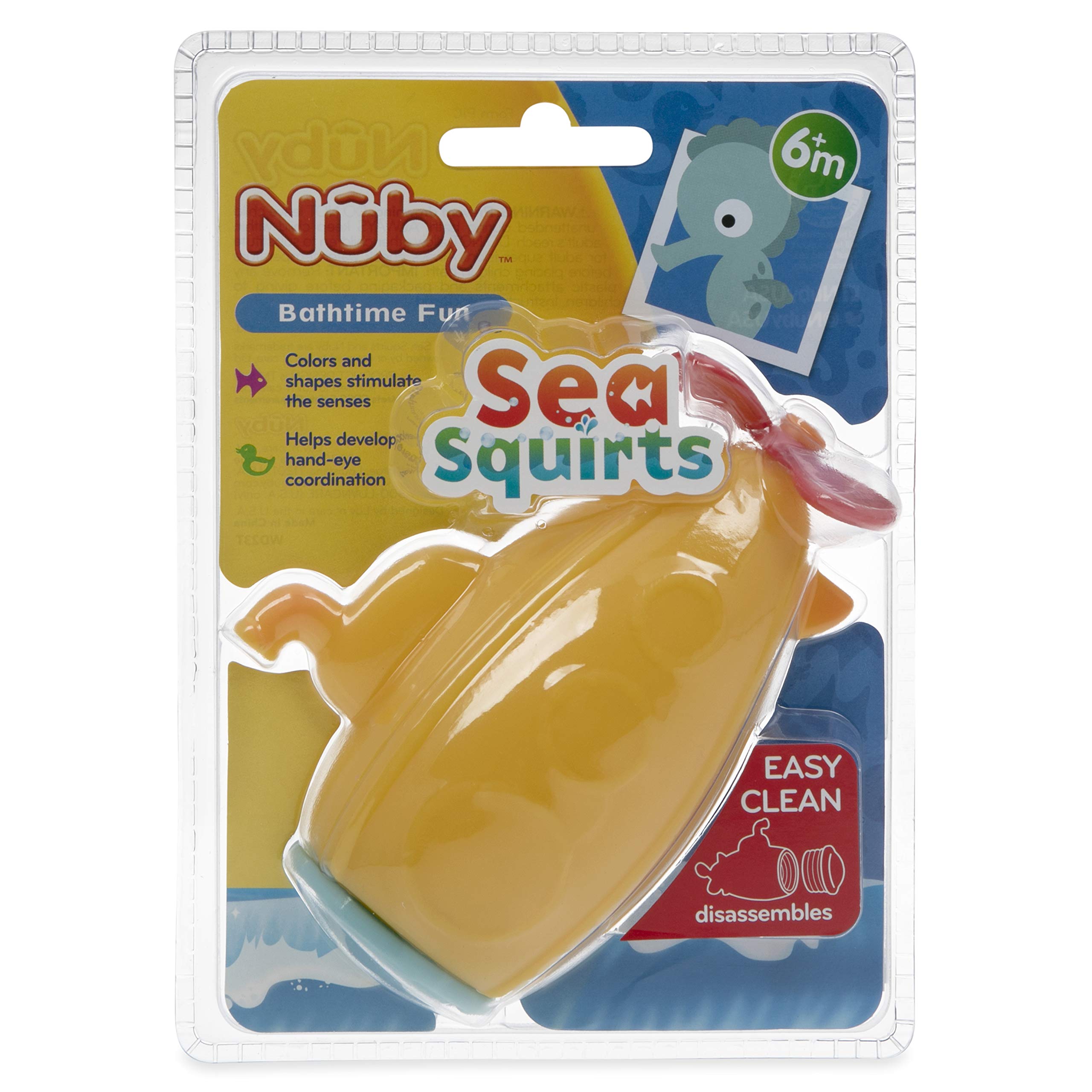 Nuby Submarine Bath Squirter Toys - 6M+, Yellow