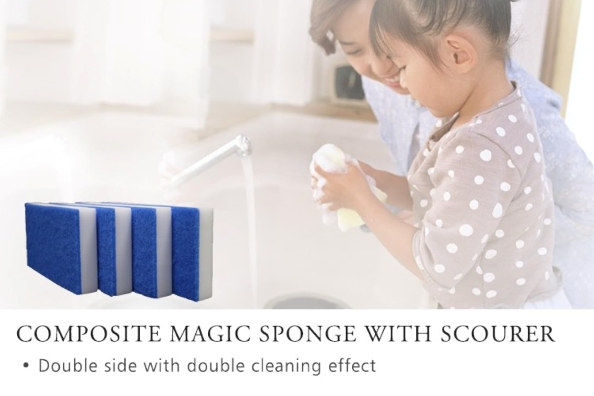 Mr White 4X Stronger Magic Eraser Sponge,25-Pack, Cleaning Brush,Cleaning Sponge,Multi-Purpose Power Scrub, Household Cleaning,Melamine Foam, Office & Indus. Boat Scuff Eraser,Esponja Kitchen, Bath