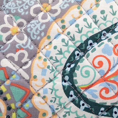 Vera Bradley Women's Women's Cotton Coin Purse, Citrus Paisley - Recycled Cotton, One Size