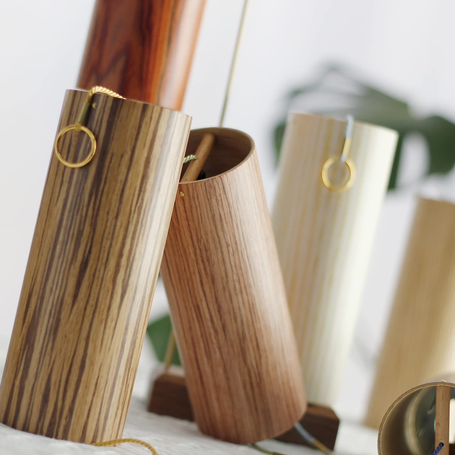 Mowind Chakra Chimes Natural Bamboo Wind Chimes Meditation Chord Windchime Wind Bell for Home Decoration Zen Mindfulness Throat Chakra