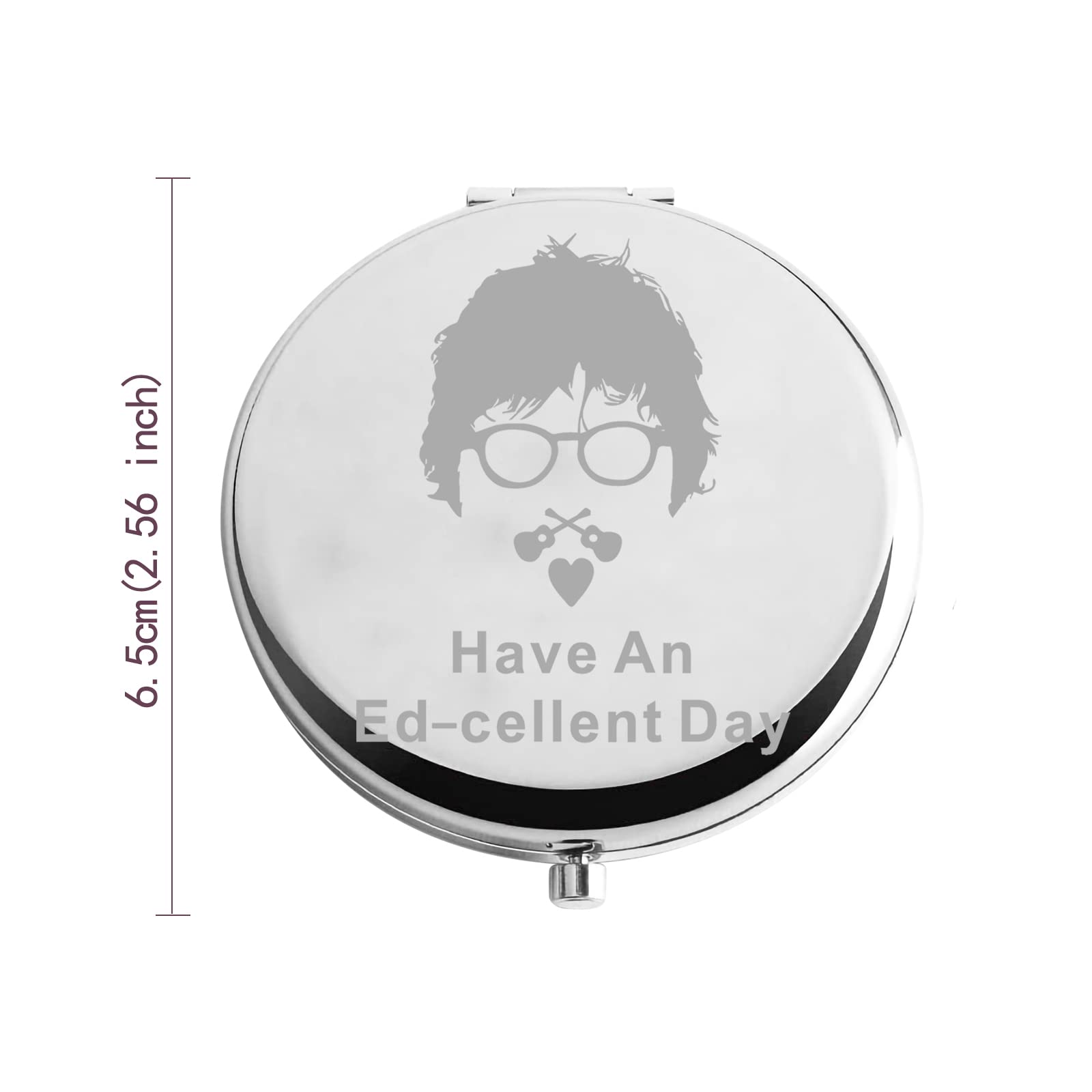 Zuo Bao Fans Gift Music Lovers Makeup Mirror Have an Ed-Cellent Day Compact Mirror Guitar Gift(Have an Ed-cellent Day)