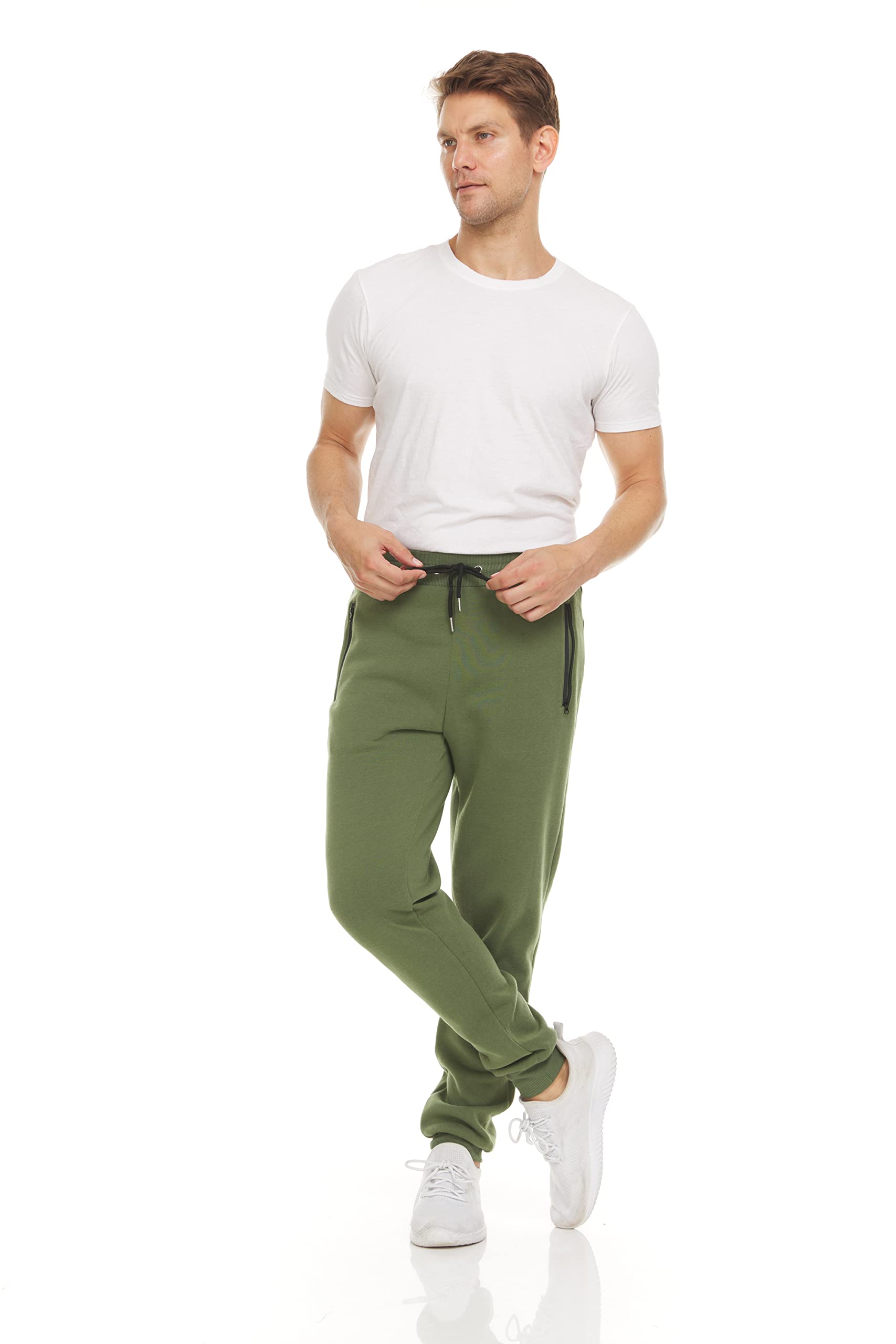 PURE CHAMP Mens 3 Pack Fleece Active Athletic Workout Jogger Sweatpants for Men with Zipper Pocket and Drawstring Size S-3XL (X-Large, Set 3)