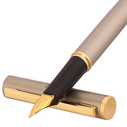 Oculus Swag-1332 Premium Collection Executive Medium Nib Golden Trims Metallic Fountain Metallic Pen.