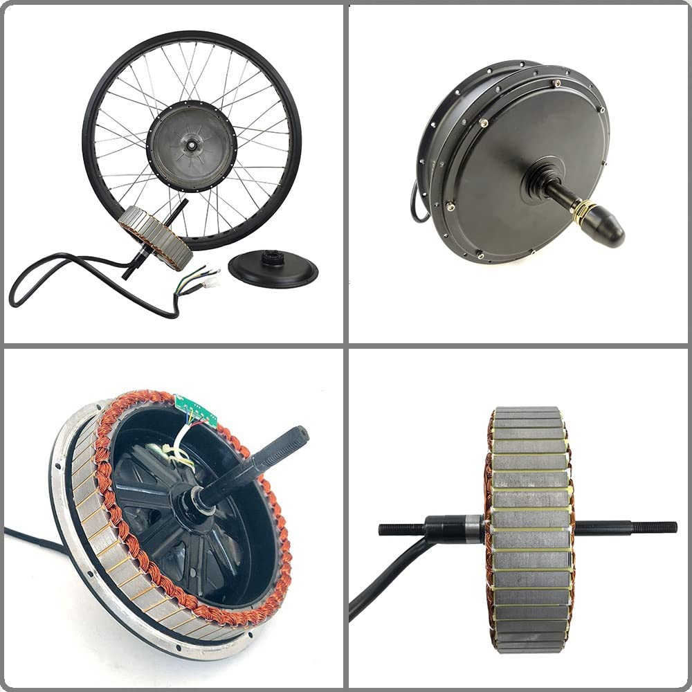 SCHUCK 48V 1000W Rear-Rotate kit, 20inch LCD3 Display, Black Wheels, Snowmobile Fat tire Bicycle Electric Modification kit