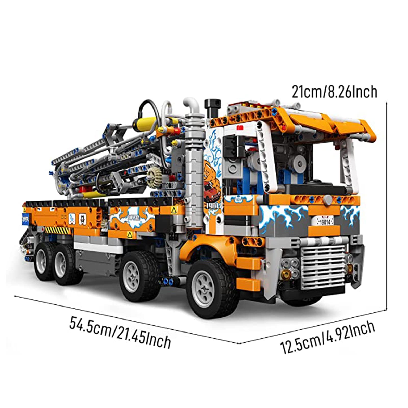 Mould King Concrete Pump Truck Building Set for Kids Ages 8+, Terrain Tow Truck Model Toys (2,098Pieces)