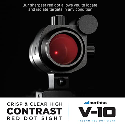 Northtac 2 MOA Red Dot Sight - Ronin V10 1x35mm Red Dot Sight - Shake Awake Rugged Red Dot- Tactical Reflex Sight with KillFlash