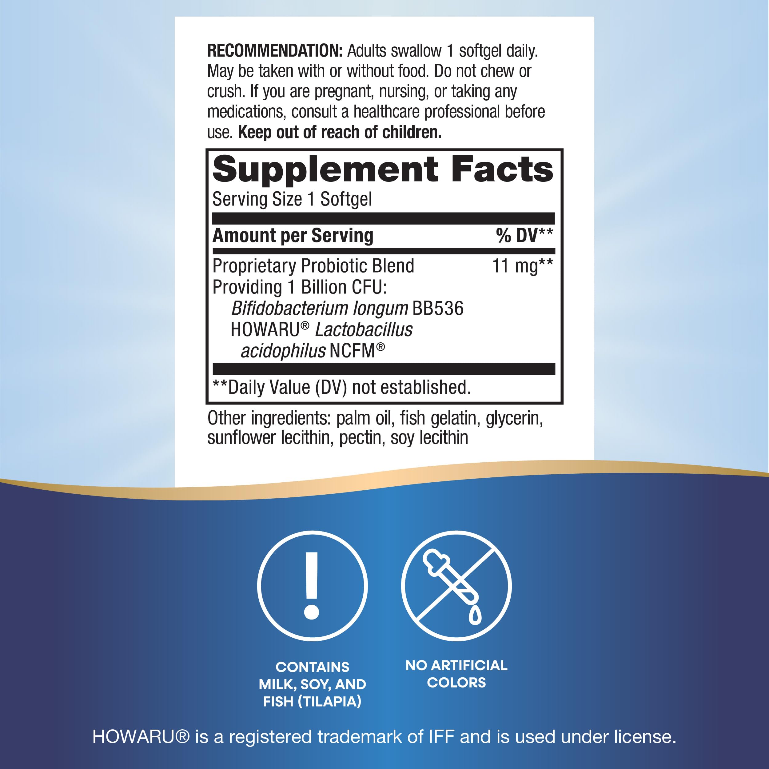Nature's Way Acidophilus Probiotic Pearls, Supports Digestive Balance*, Protects Against Occasional Constipation and Bloating*, 1 Billion Live Cultures, 90 Softgels (Packaging May Vary)