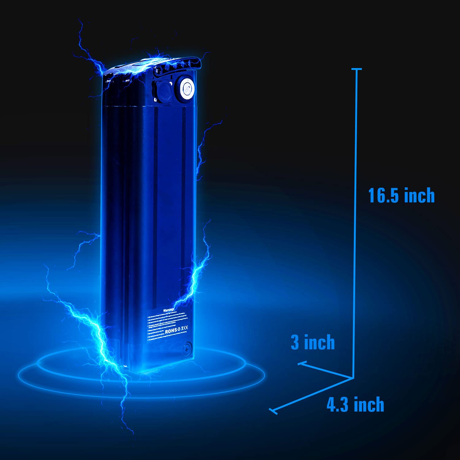 NF NIGHTFIRE Maxfoot 48V 13AH Lithium-Ion Silver Fish Battery for MF-17/MF-18 Series 750W Electric Bike(Down Charge)