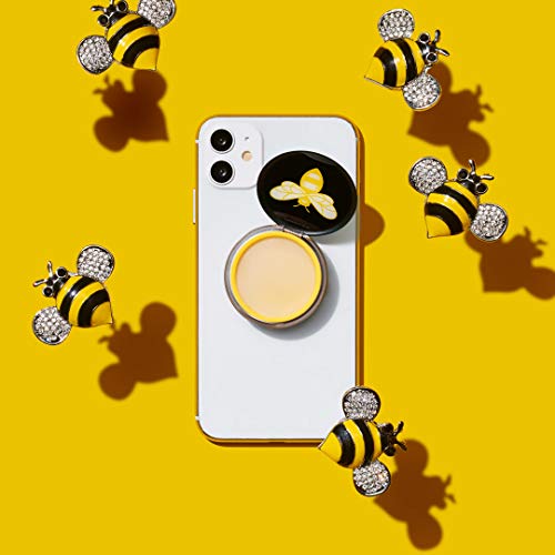 PopSockets Lip Balm Phone Grip with Expanding Kickstand, PopLips, Burt's Bees, PopSockets for Phone - Bee Logo Black