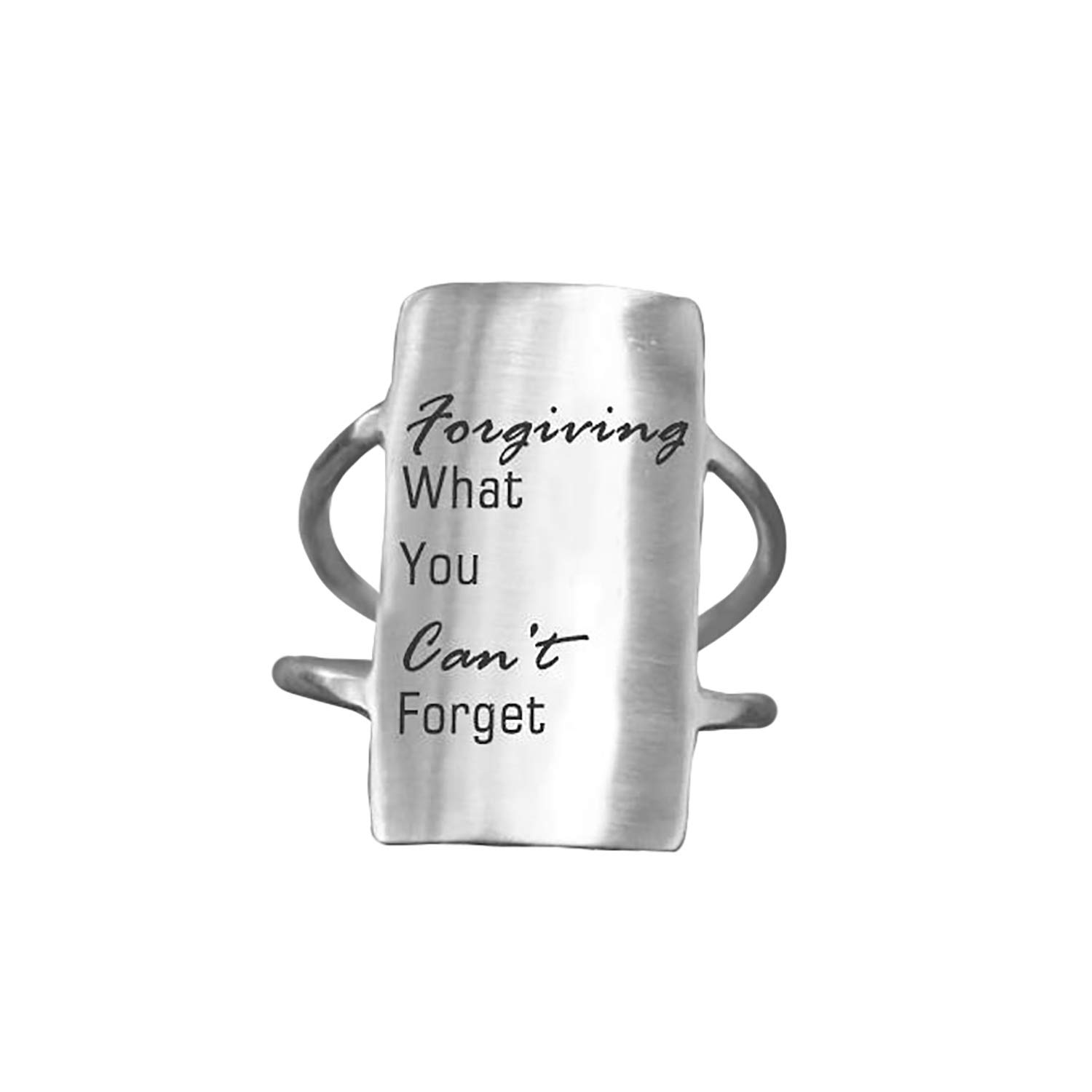 SIMONLY Forgiving What You Can't Forget Ring 925 Sterling Silver Inspirational Ring for Women