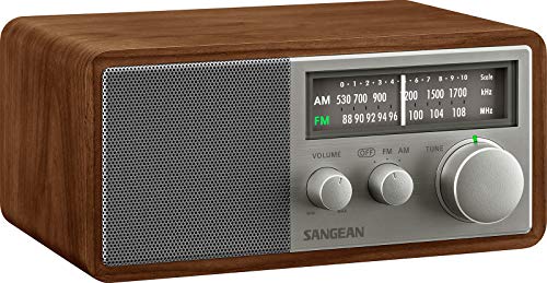 Sangean SG-116 Retro Wooden Cabinet Radio,Walnut-Silver
