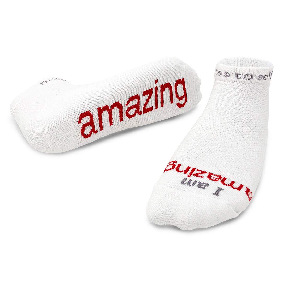 notes to self Socks - Daily Affirmations, Inspirational Socks for Women & Men - M