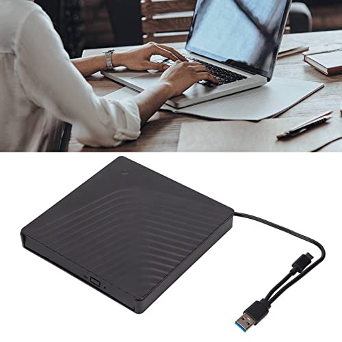 Zopsc-1 Portable External Optical Drive Box, 5 Gbps High Speed USB C Enclosure Optical Player Box for SATA Drive Writer Reader for PC Laptop Desktop