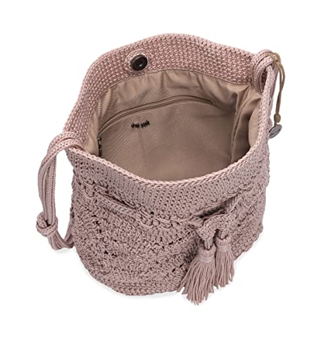 The Sak Womens Ivy Crochet Drawstring Bucket, Seashell, One Size US