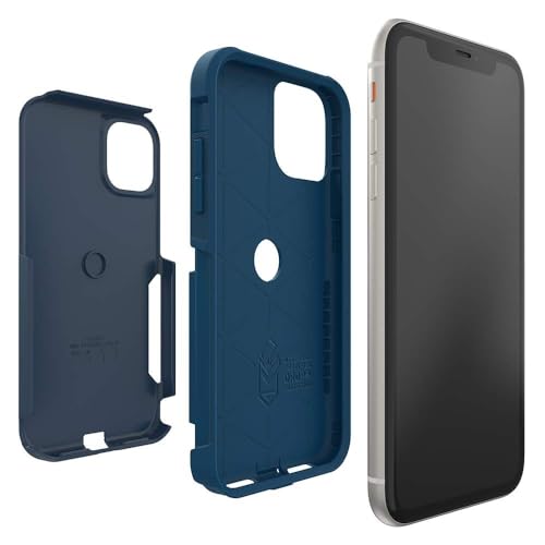 OtterBox iPhone 11 Commuter Series Case - BESPOKE WAY (BLAZER BLUE/STORMY SEAS BLUE), slim & tough, pocket-friendly, with port protection