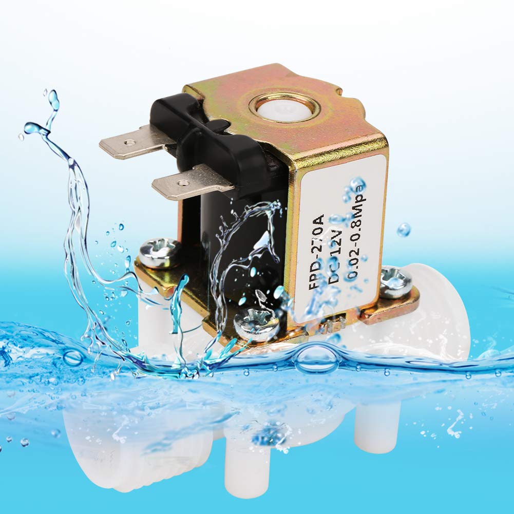 SANON NC Plastic Electrical Inlet Solenoid Water Valve for Water Dispense 12V G1/2