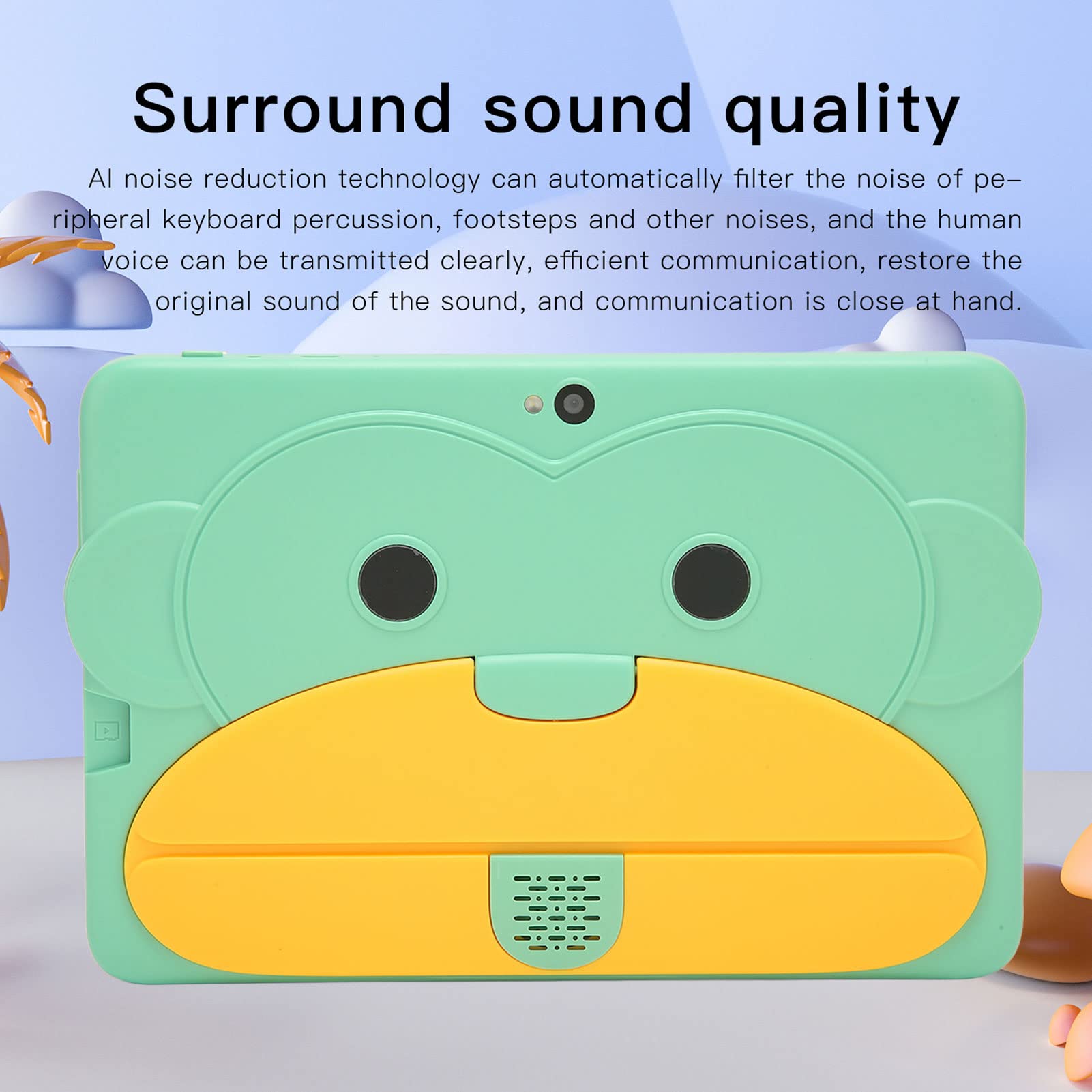Vikye 7in Kids Tablet, 5G WiFi Dual Band Toddler Tablet Dual Camera 5000 mAh Battery 2GB 32GB 8 Cores CPU Tablet for Android10 (US Plug)