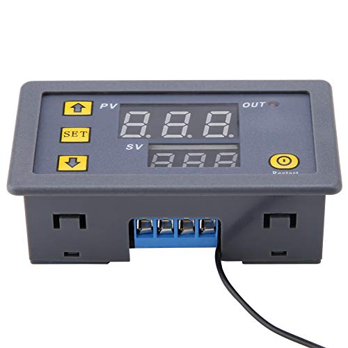 W3230 Digital Temperature Controller, Digital Thermostat, DC 12V 24V 220V LED Thermostat Switch Sensor Meter, Greenhouse Accessories (12V)
