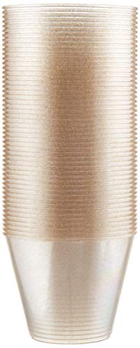 Oojami 100 count Gold Glitter 9 oz Party Cups Old Fashioned Tumblers